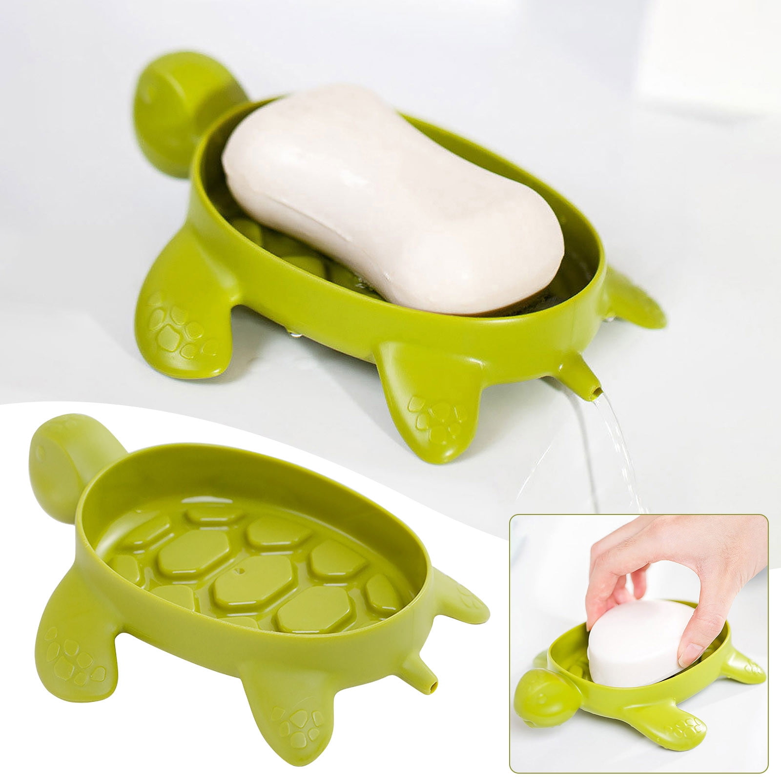 Teissuly Turtle Soap Box Household Wash Table Turtle Soap Box No Water ...