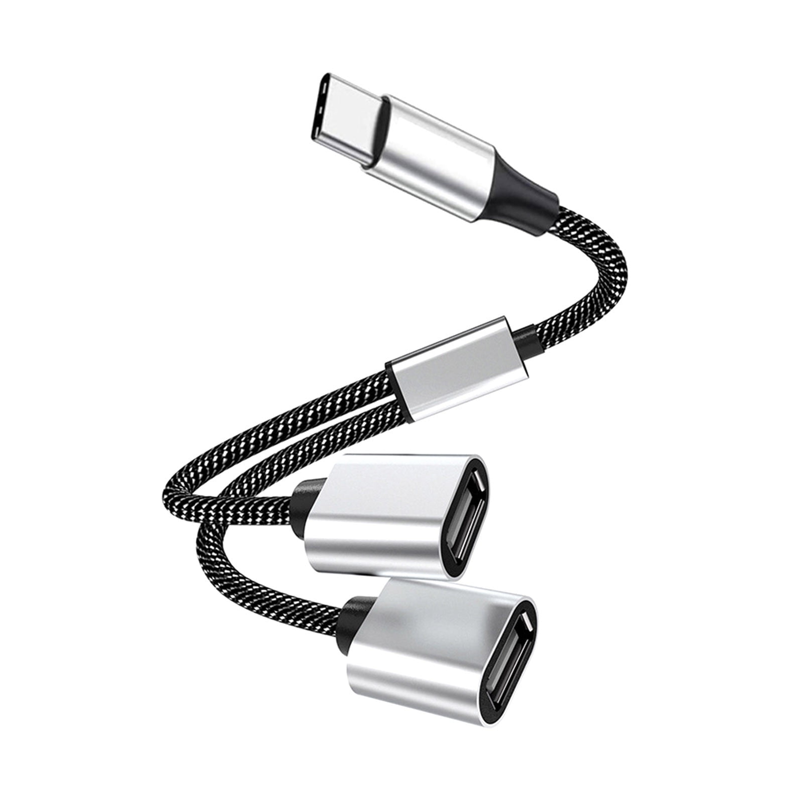 Teissuly Type-C Splitter Cable OTG 2 USB Splitter Adapter USB 2.0 Power ...