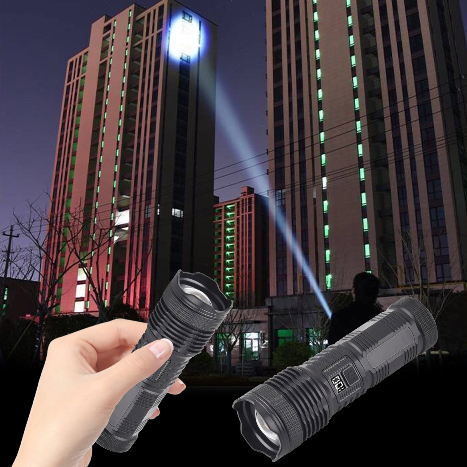 Teissuly White Light Yellow Light Telescopic Zoom Strong Light ...