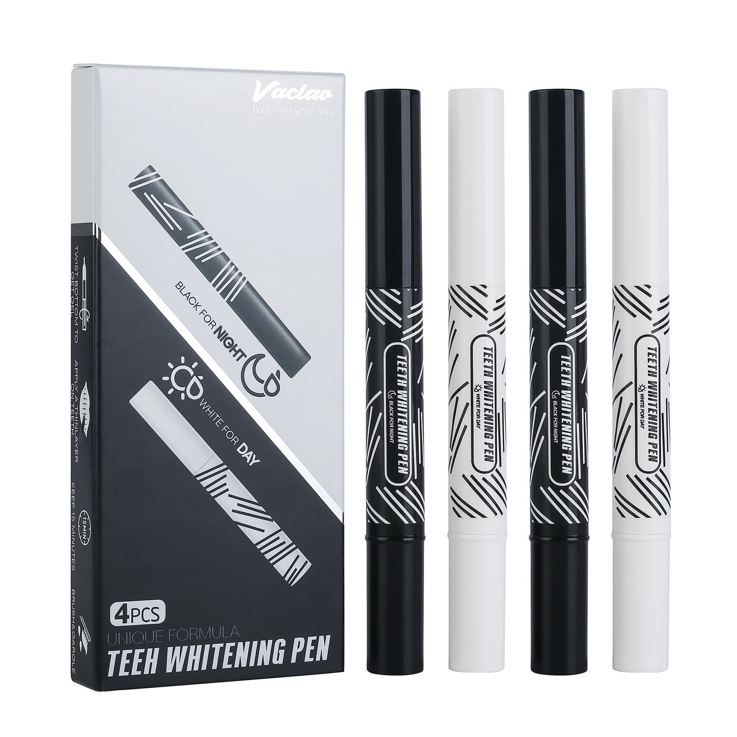 Teissuly Whitening Pen - Bright Pen 4Pack - Enamel Safe Teeth Whitening ...