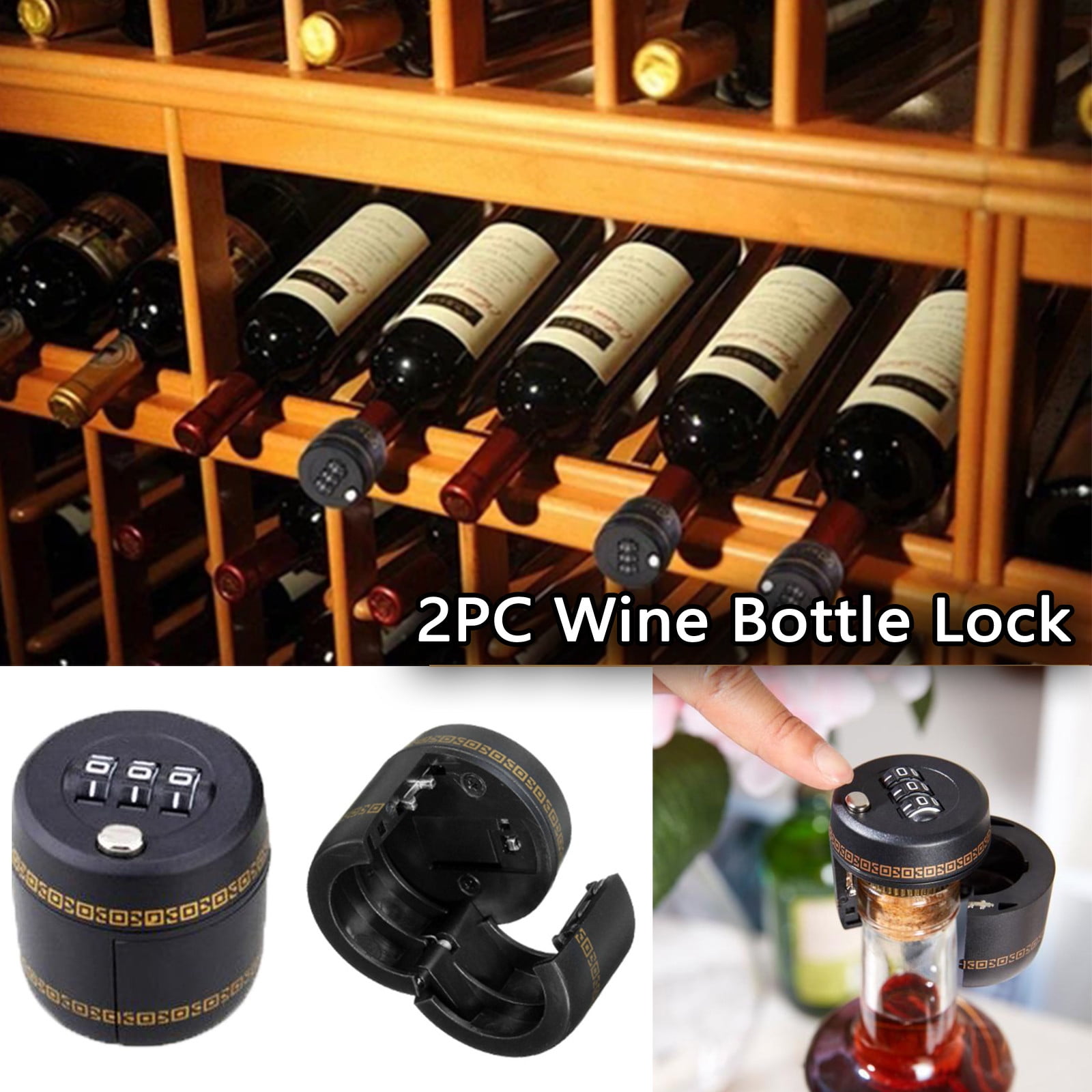 Teissuly Wine Bottle Lock Keeping Wine Fresh Password Protected Bottle ...