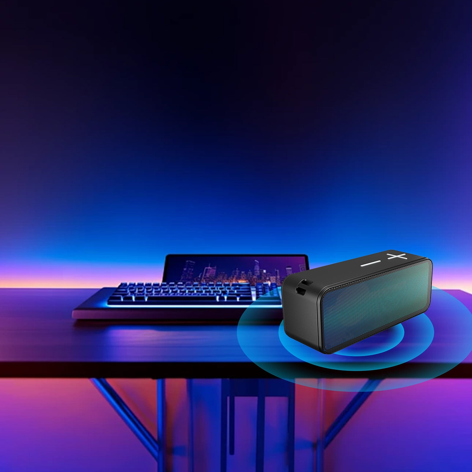 Teissuly Wireless Outdoor RGB Colorful Clear Sound Quality With Large ...