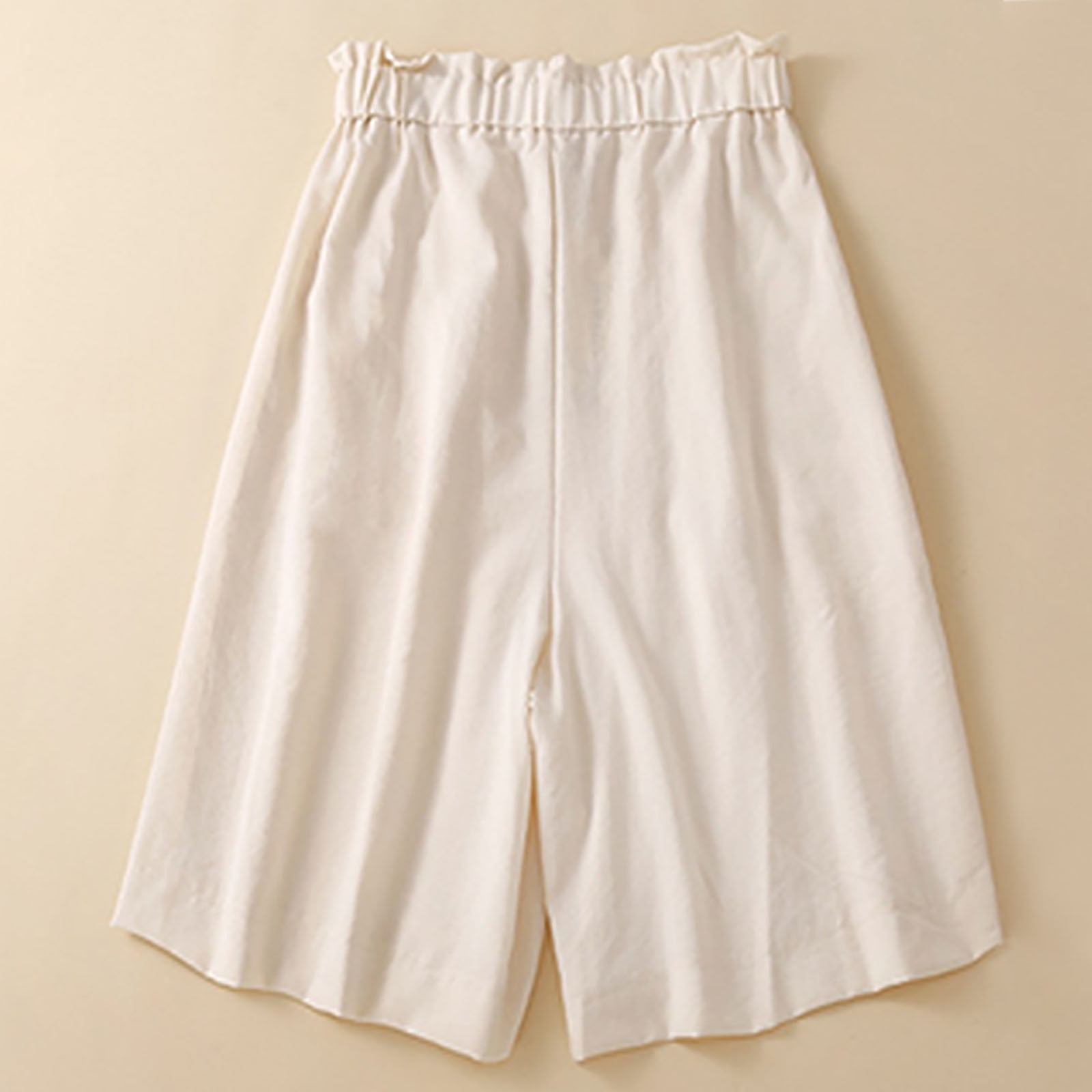 Teissuly Women's Solid Color Casual High Waisted Oversized Short Pants ...