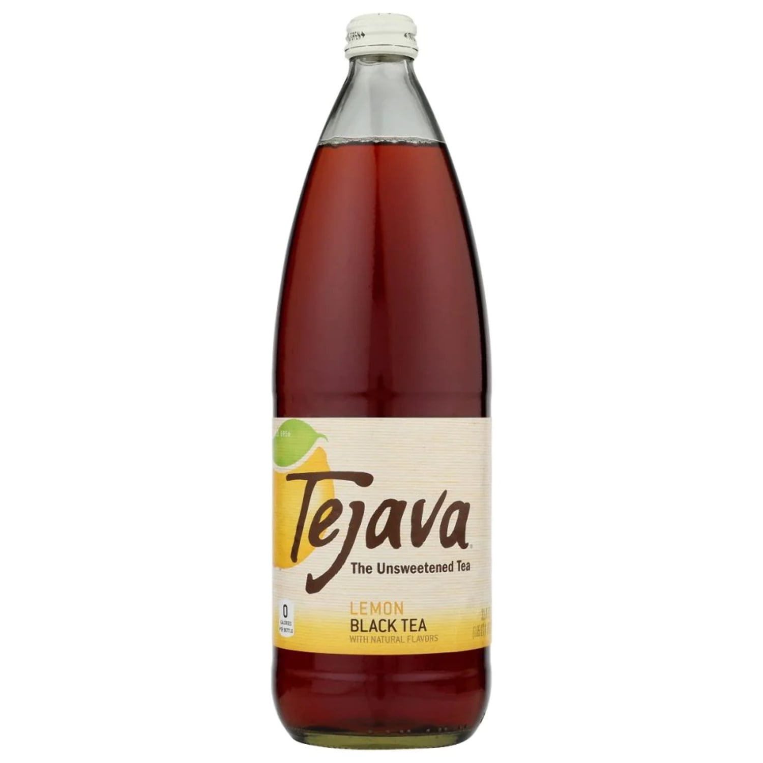 Tejava 1 Liter Lemon Flavored Black Tea Glass Bottles | 12 Pack | 100% ...