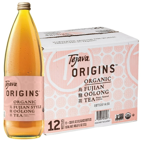 Tejava Origins Fujian Oolong Iced Tea, 12 Pack, 1 Liter Glass Bottles ...