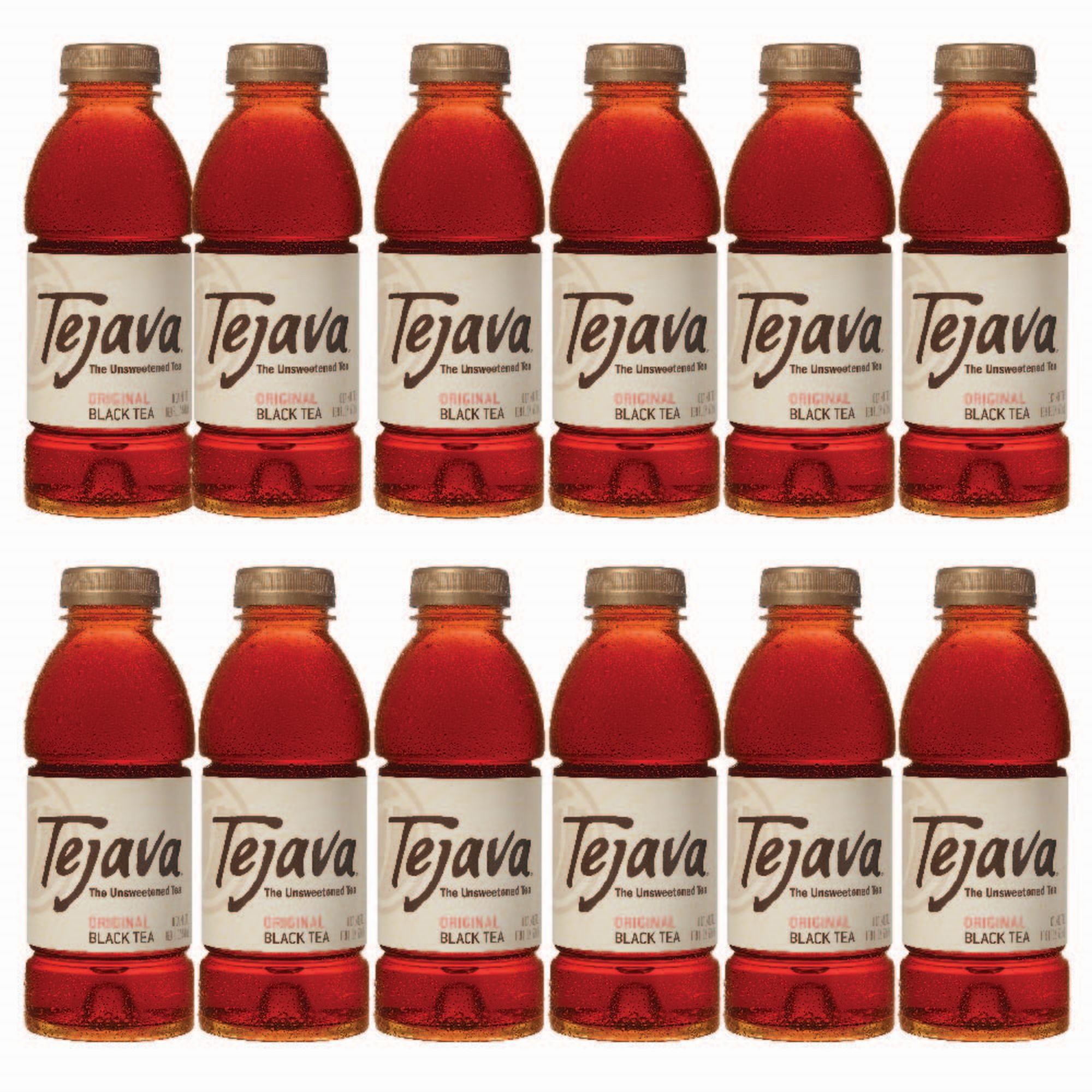 Tejava Unsweetened Black Iced Tea, 16.9oz, Sugar-Free, 0 Cal, Non-GMO ...