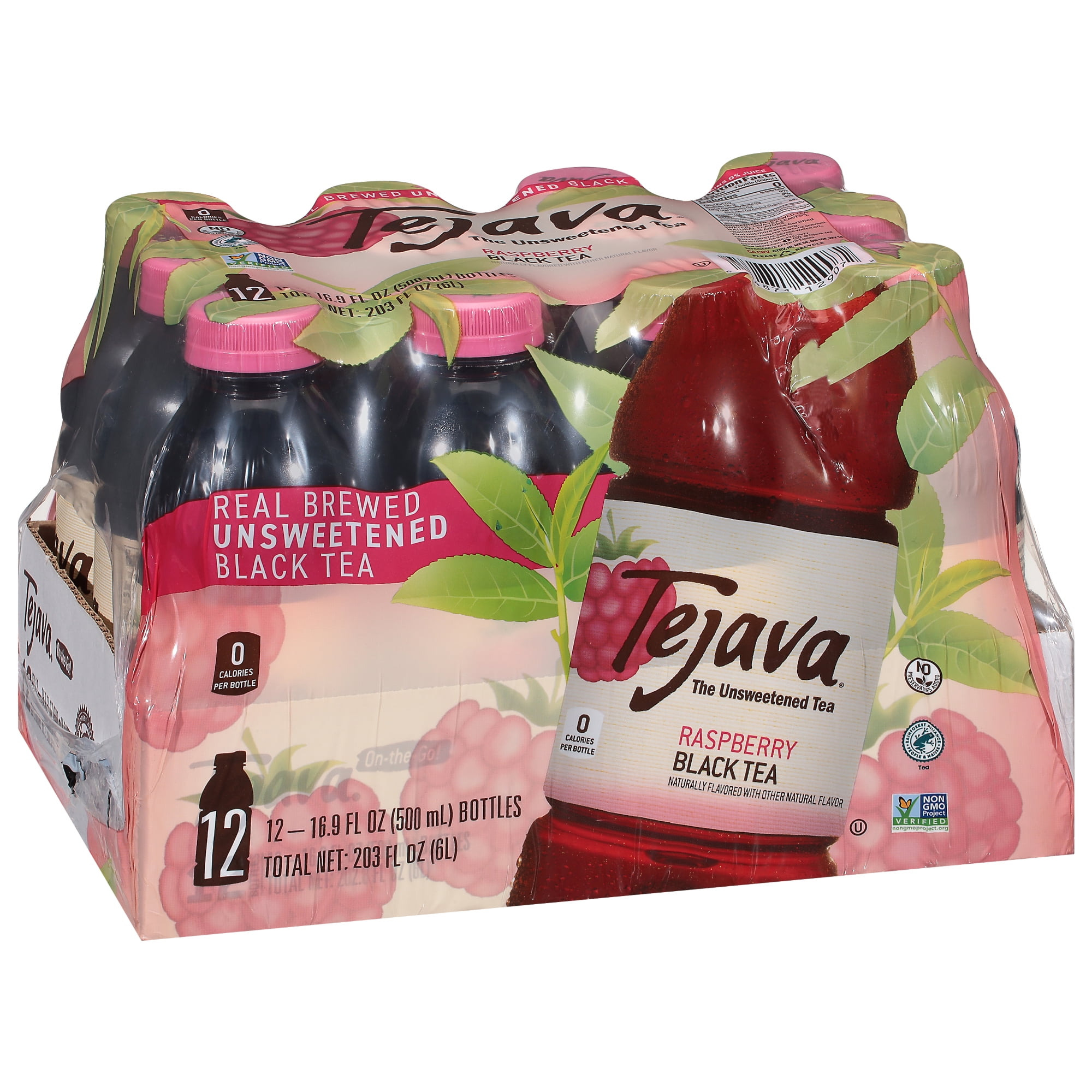Tejava Healthy Raspberry Black Iced Tea, 16.9oz PET Bottles, Non-GMO ...