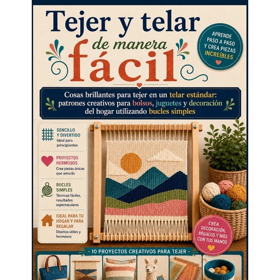 Tejer y telar de manera fÃ¡cil: Cosas brillantes para tejer en un telar ...