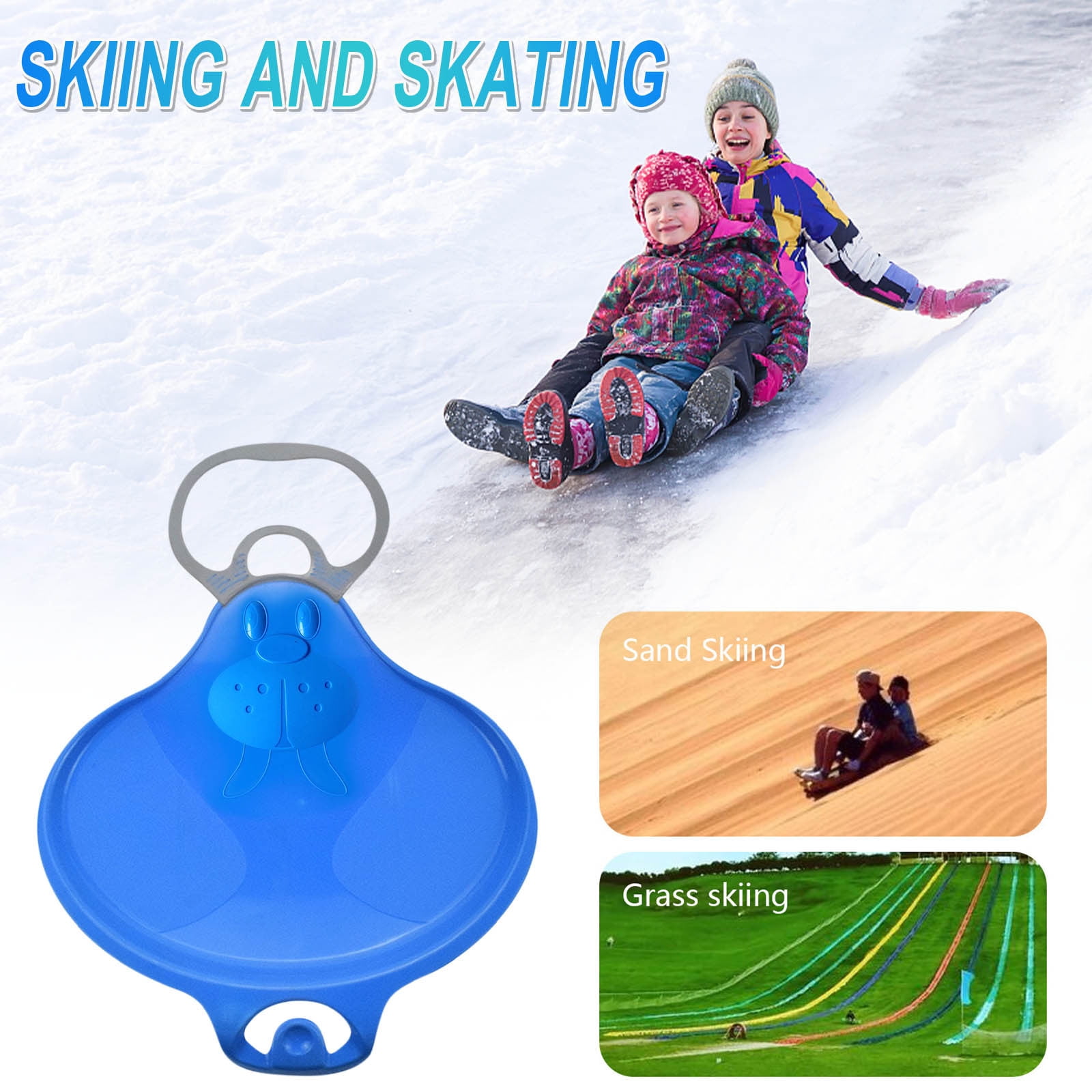 Tejiojio Baby Gift Ideas,Safe Snow Sled Kids Sledge Winter Toboggan ...