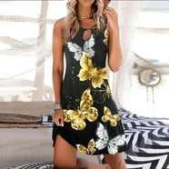 USSUMA Sundresses for Women Casual Summer, Women Summer Dresses ...