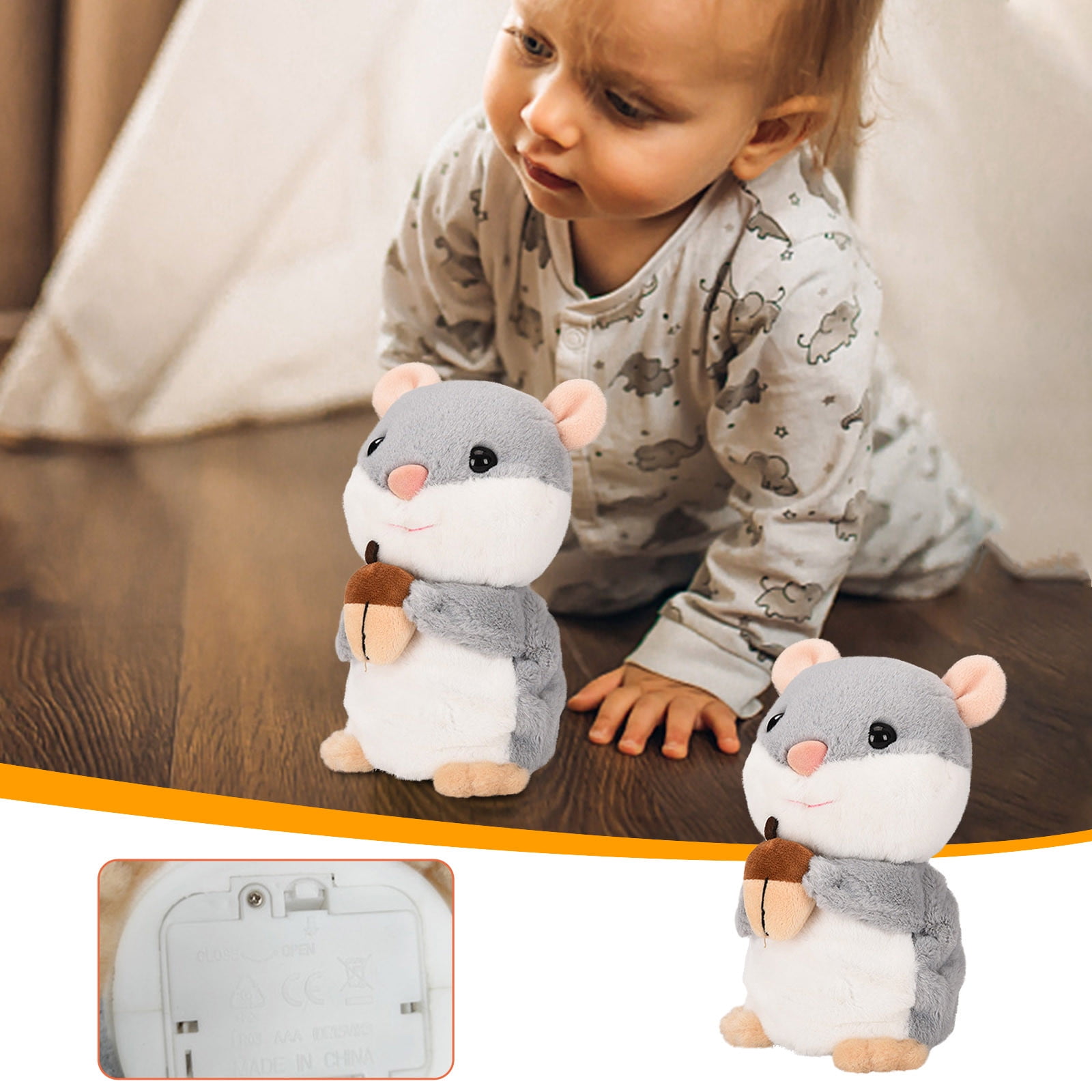 Tejiojio Children'S Electric Sound Little Hamster Can Learn To Speak ...
