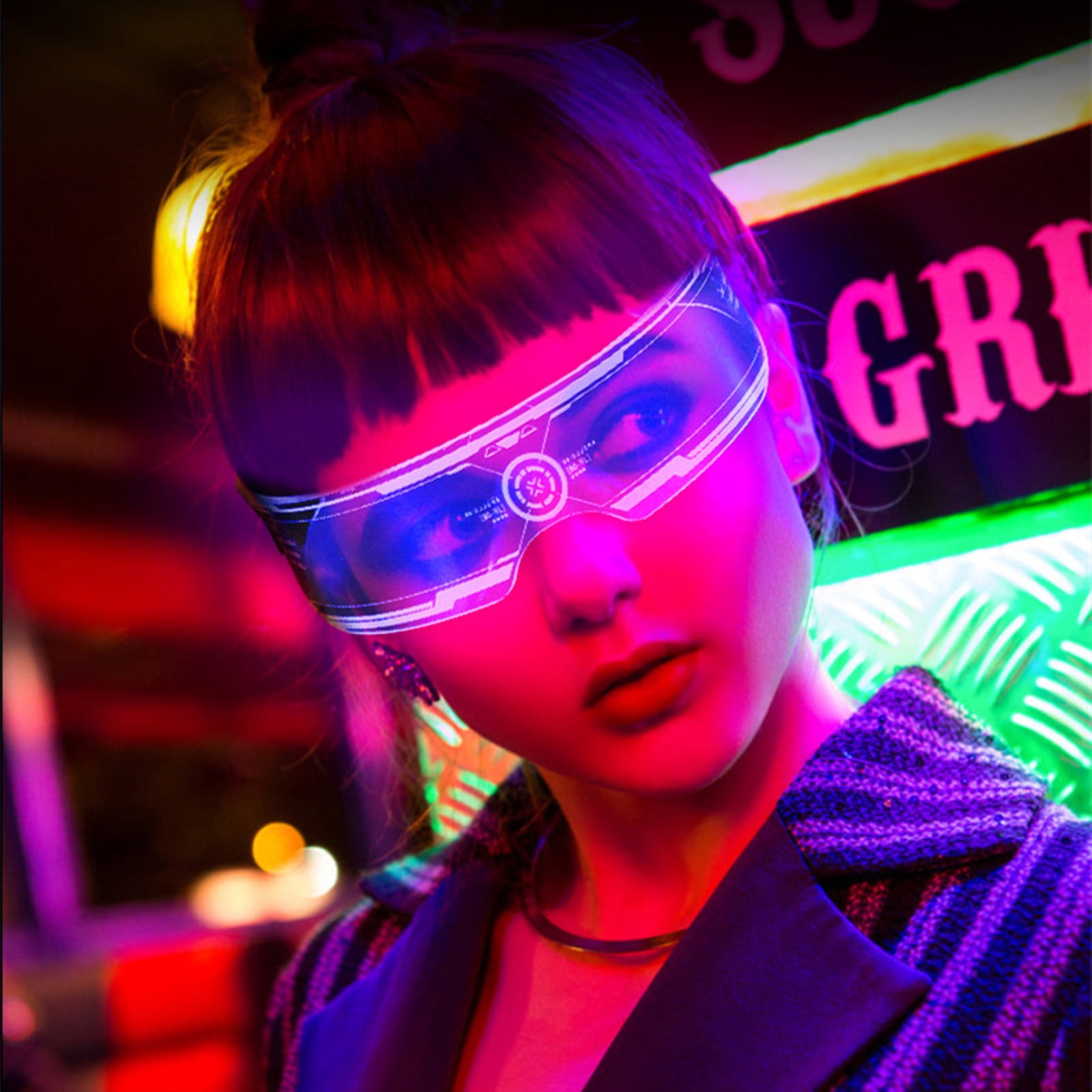 Tejiojio Clearance LED Glasses Light Up Eyewear, Neon Multicolor ...
