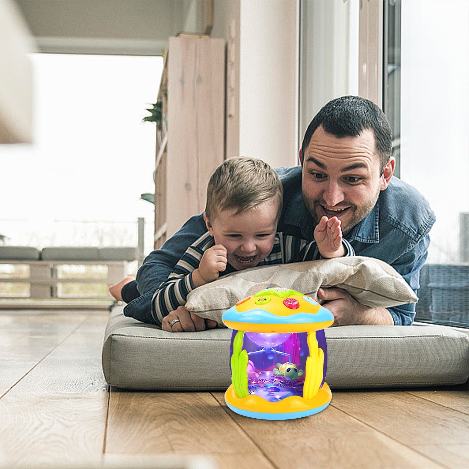 Tejiojio Clearance Light Music Projection Ocean Hand Clapping Drum ...