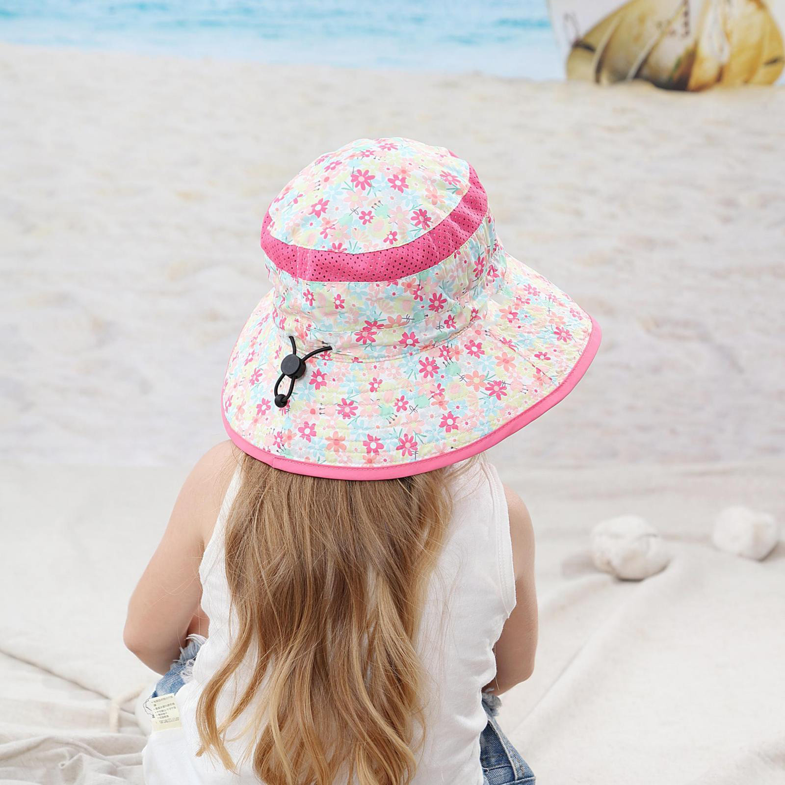 Tejiojio Fall Clearance Toddler Kids Summer Hat Flowers Print Outdoor ...