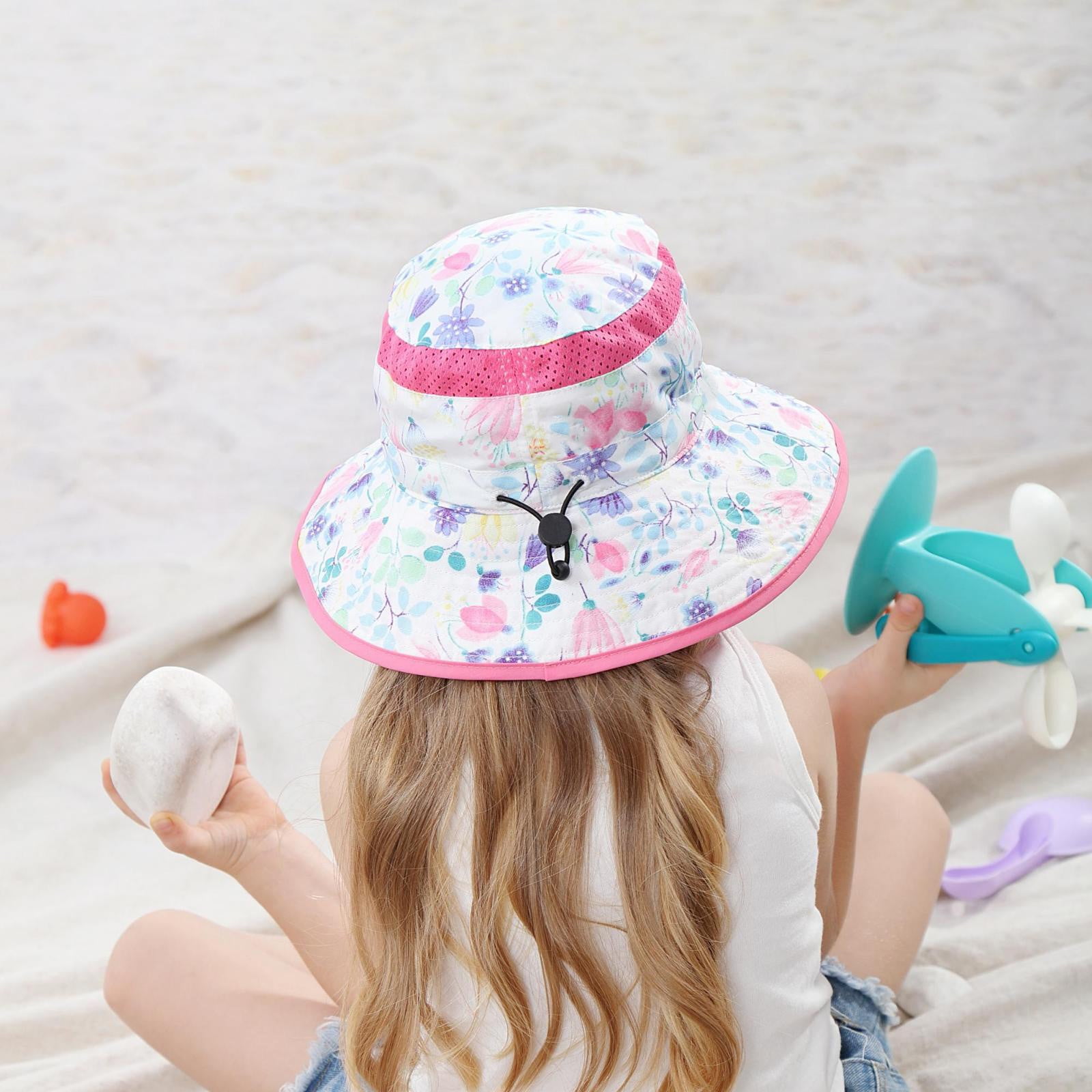 Tejiojio Fall Clearance Toddler Kids Summer Hat Flowers Print Outdoor ...