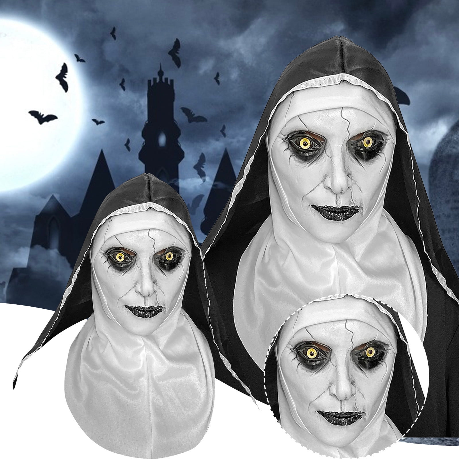 Tejiojio Halloween Horror Funny Full Headdress Funny Horror Mask Toys ...