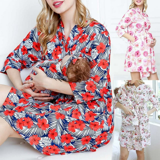 Tejiojio Maternity/Labor/Nursing Clothing Clearance Maternity Robe And ...