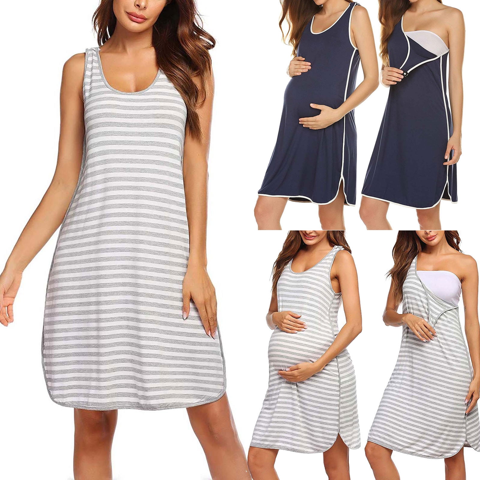 Tejiojio Maternity/Labor/Nursing Clothing Clearance Women's Sleeveless ...