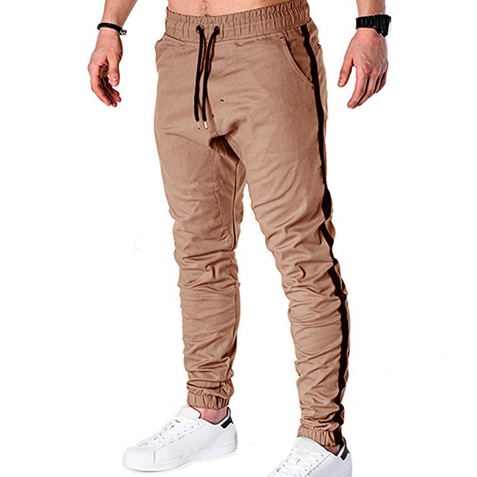 Tejiojio Men's and Big Men's Relaxed Fit Men's Striped Belt Placket ...