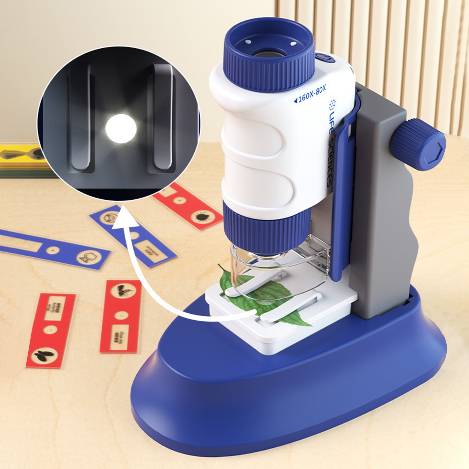 Tejiojio Portable Pocket Handheld Microscope Toys, Interactive Learning ...