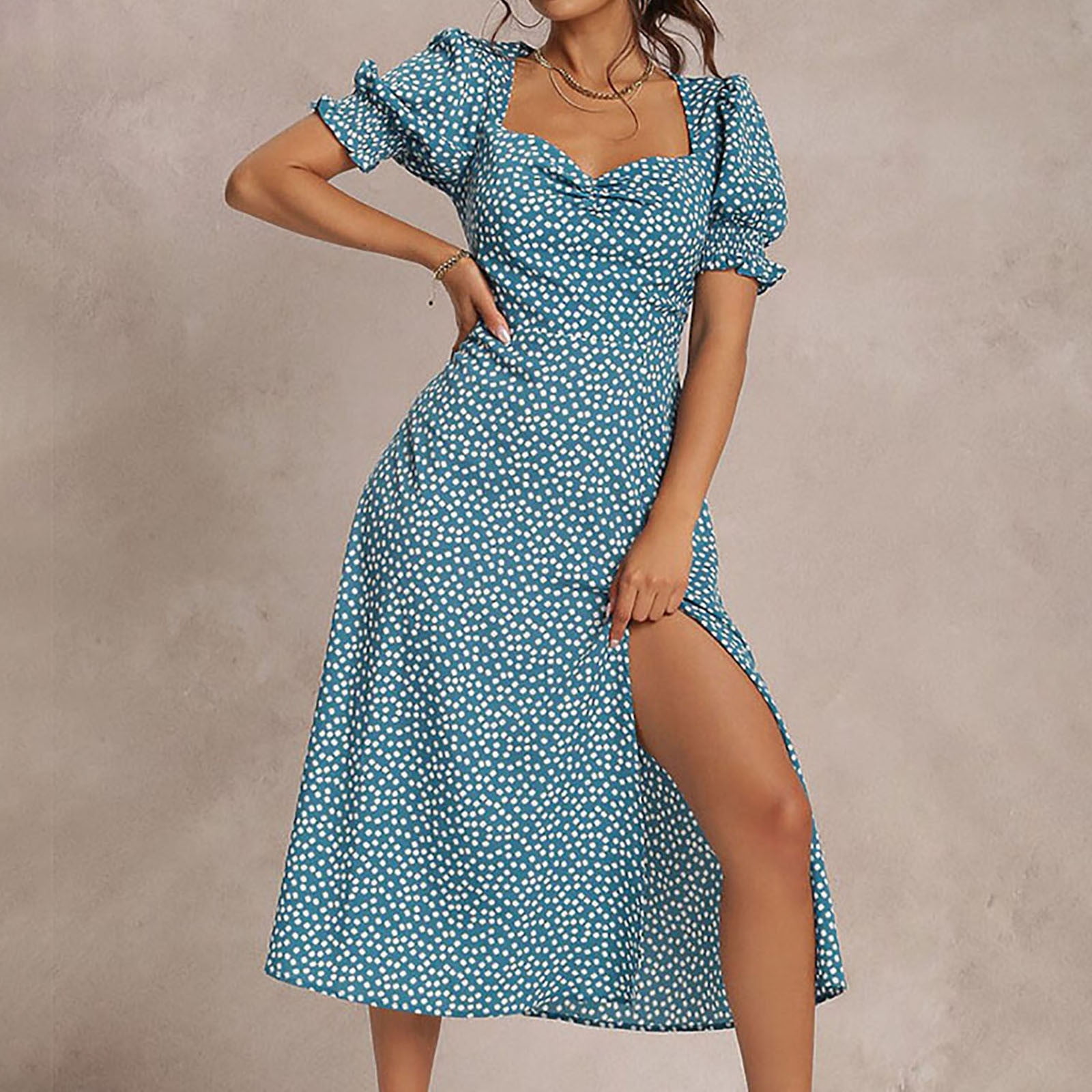 Tejiojio Summer Dresses for Women Clearance Women's Fashion Bohemian ...