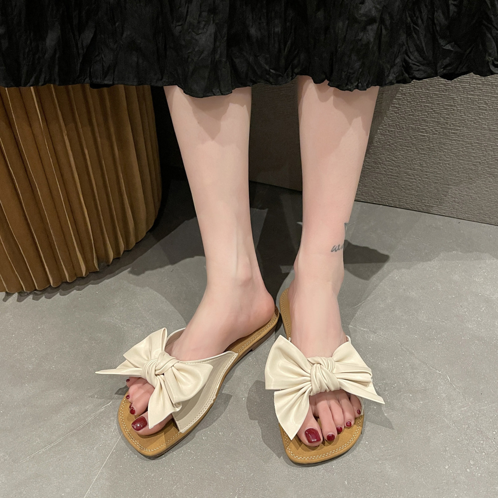 Tejiojio Women Yoga Flip Flop, Women's Summer Beef Tendon Flip-flop ...