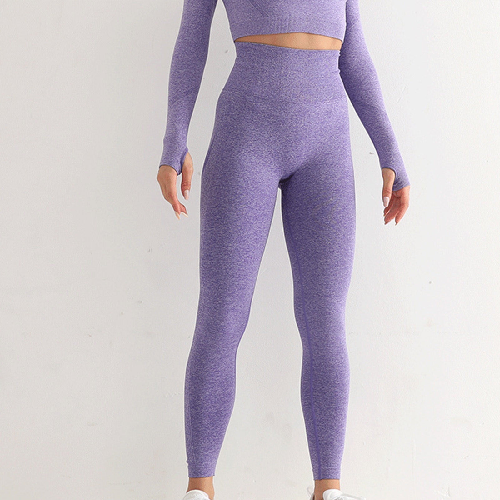 Tejiojio Women's Solid Color Seamless Hip Lifting Breathable Yoga Suit ...