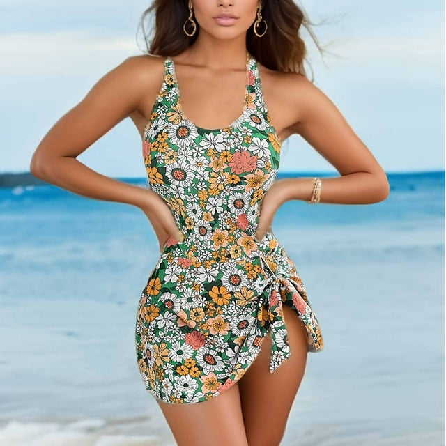Tejiojio Womens Swimsuit Split Swimsuit Bikini Slings Swimwear Fringe