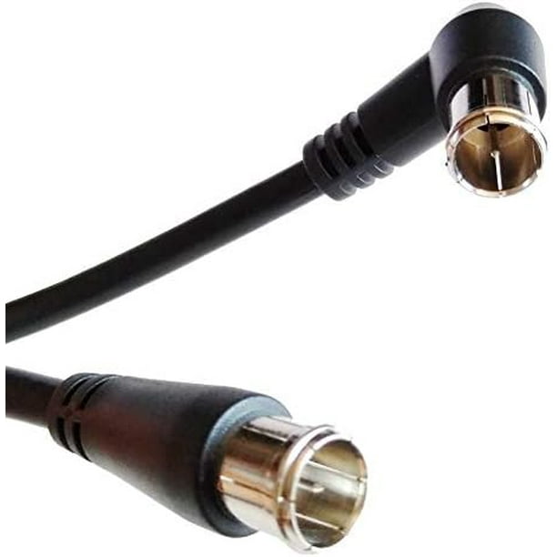 Tek-Tres Coaxial Push On Quick Connect Right Angle Plug Straight RG-59 ...