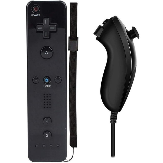 TekDeals Wireless Wii Remote and Nunchuck Controller Set, Motion Plus ...