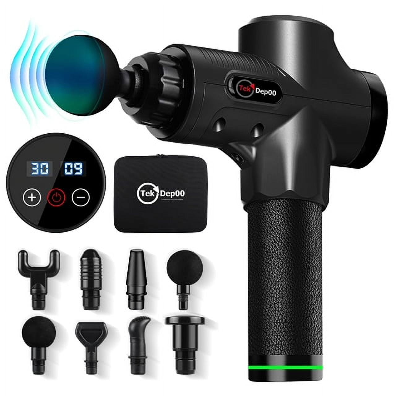 Tekdep00 Muscle Massage Gun Deep Tissue Body Massager Portable Handheld Black