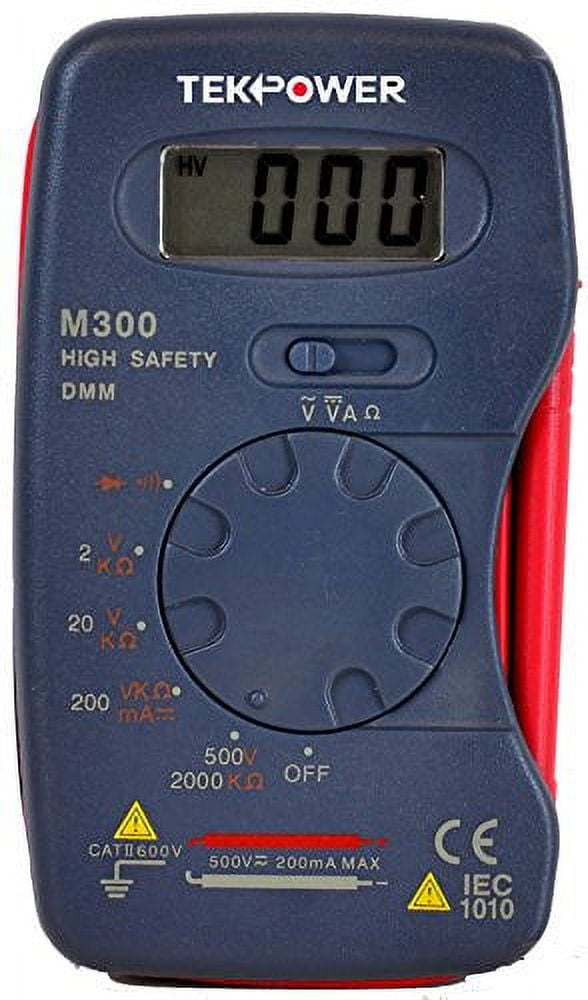 TekPower M300 LCD Digital Voltmeter Ammeter Ohm Meter Mini Multimeter ...