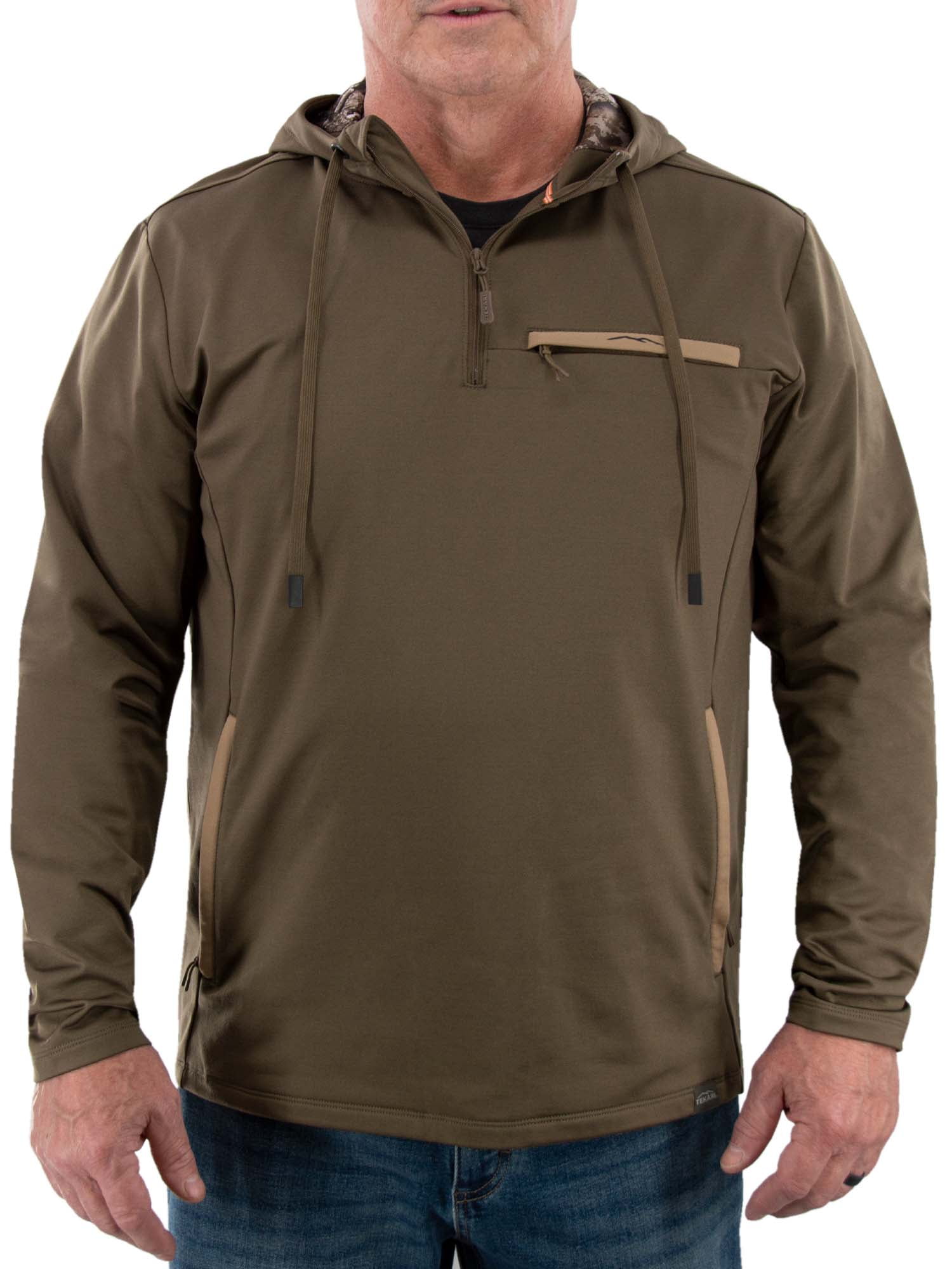 Tekari Men's Axial 1/4 Zip Performance Hunting Hoodie - Walmart.com