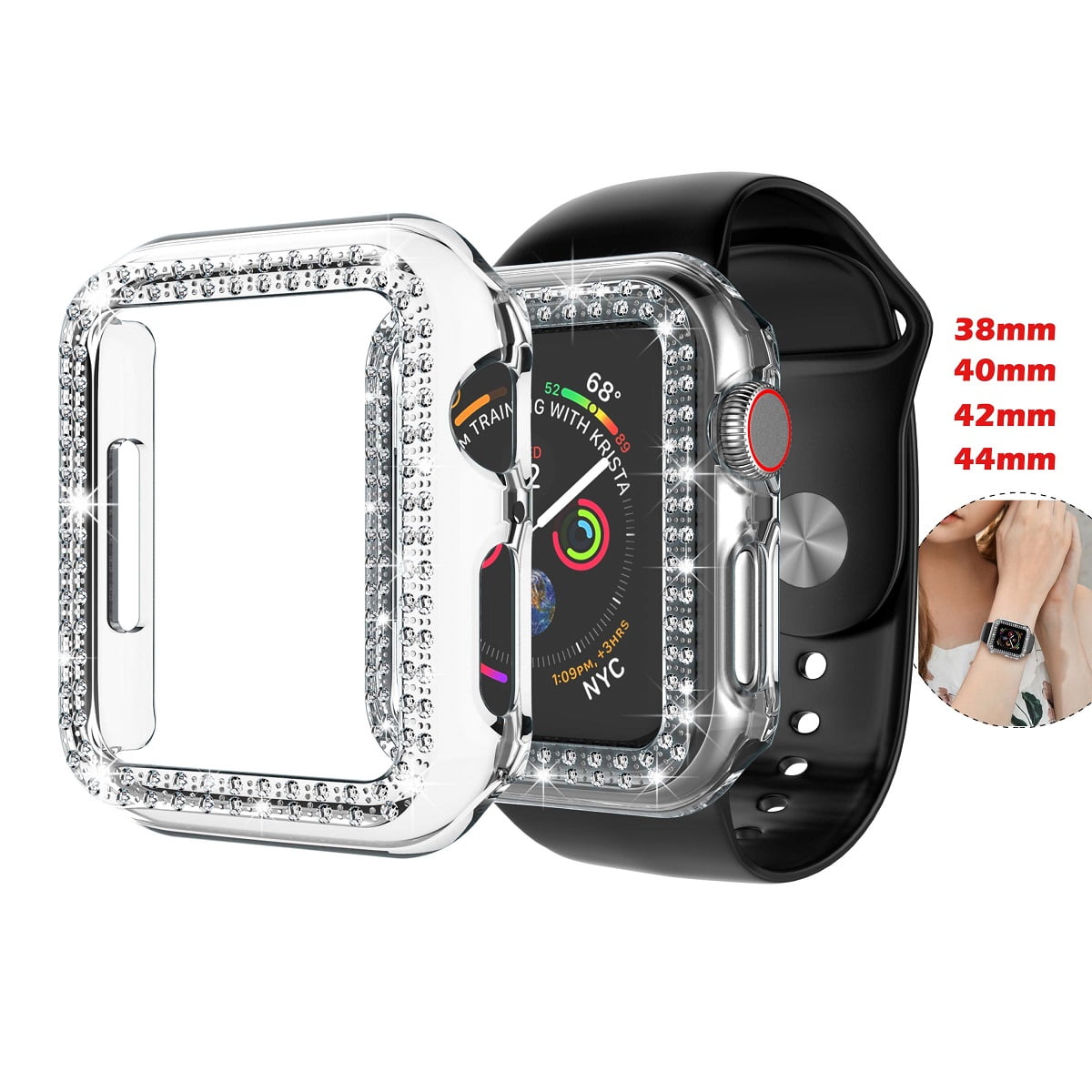 Tekcoo Bling Case for Apple Watch Series SE 7/6/5/4/3/2/1 38 40 41 42 ...