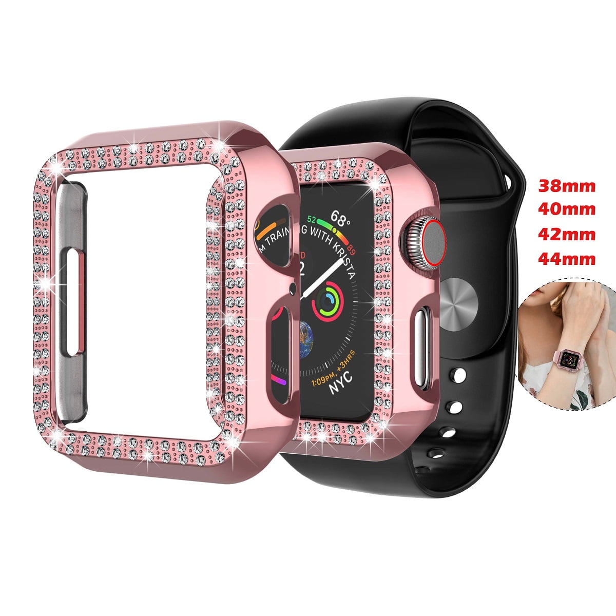 Tekcoo Bling Case for Apple Watch Series SE 7/6/5/4/3/2/1 38 40 41 42 ...