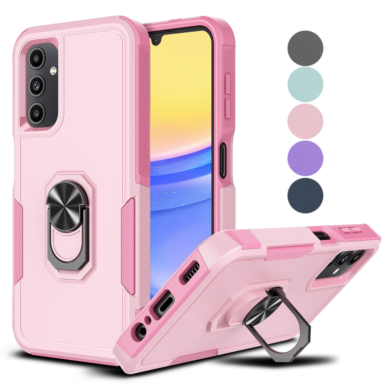 Tekcoo for Samsung Galaxy A15-5G Case, Dual Layer Shockproof Protective Cell Phone Cover with ...