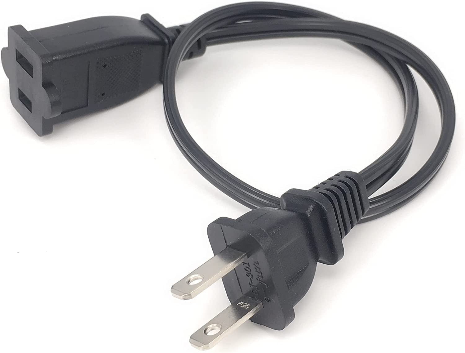 Tekit (16.4ft/5m) US Power Extension Cable Cord US AC 2-Prong Male ...
