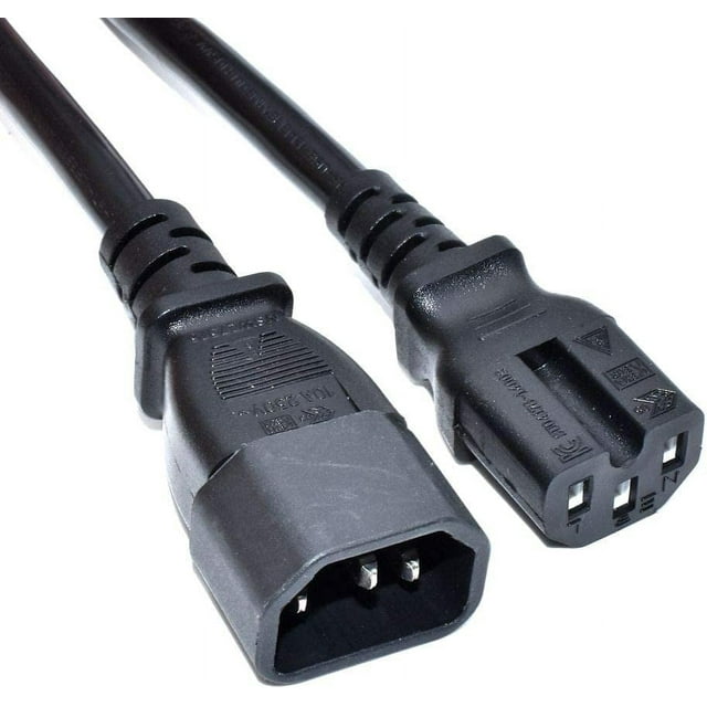 Tekit C14 to C15 Power Cord, IEC320 C14 Male to C15 Female Power ...
