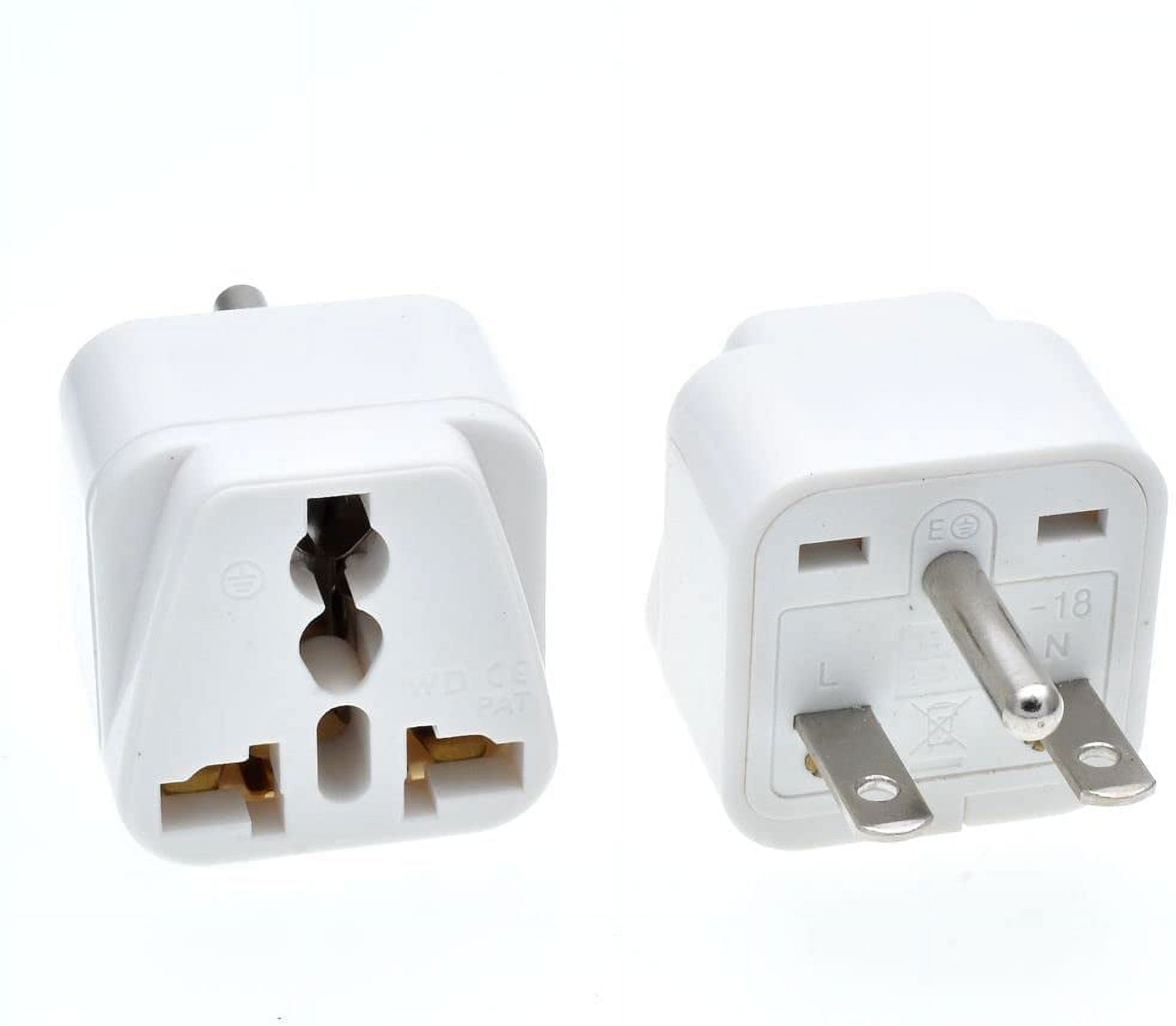 Tekit White NEMA 6-15P Universal Plug Adapter 110-250V 15A,Universal ...