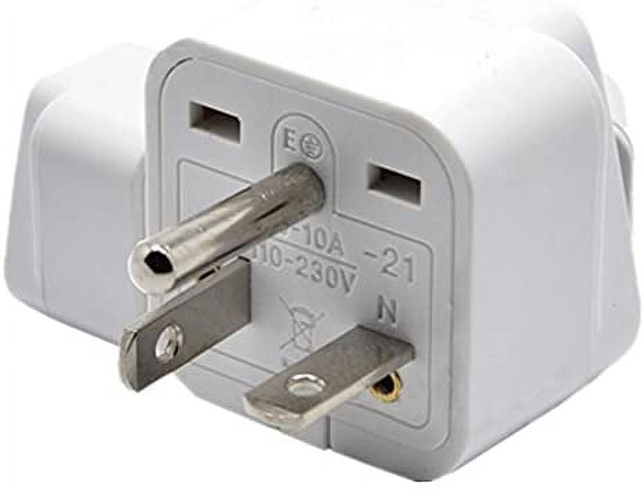 Tekit Universal NEMA 6-20P Plug Adapter, 15A 250V, White, Connects ...