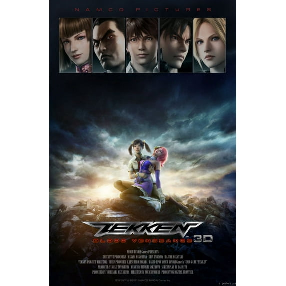 Tekken Blood Vengeance Movie poster Metal Sign Art Print 8x12 Multi ...