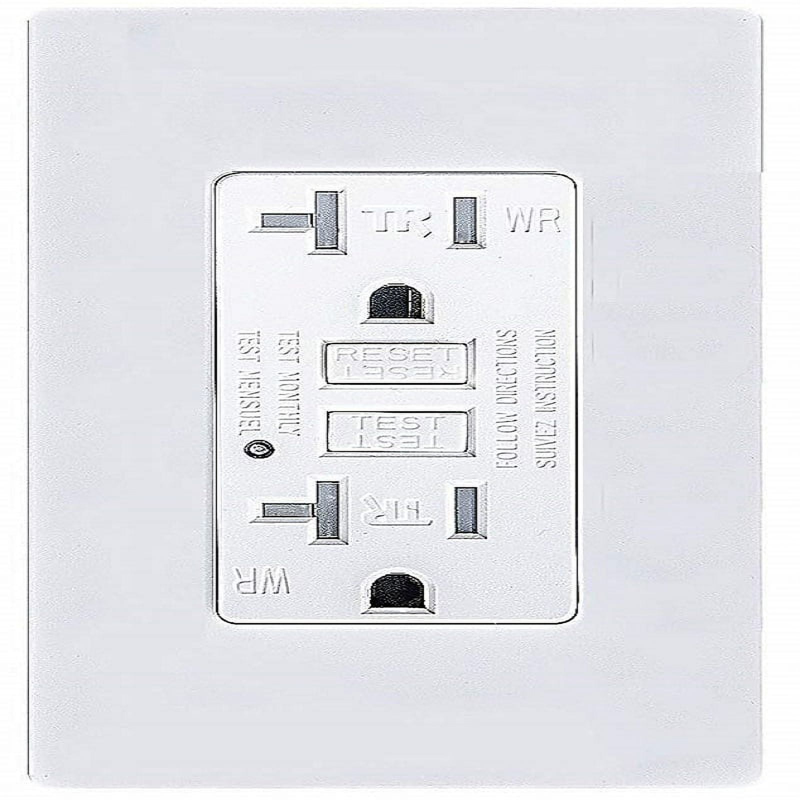 Teklectric - GFCI Receptacle 20A 125V and Free Wall Plate - GFCI Outlet ...