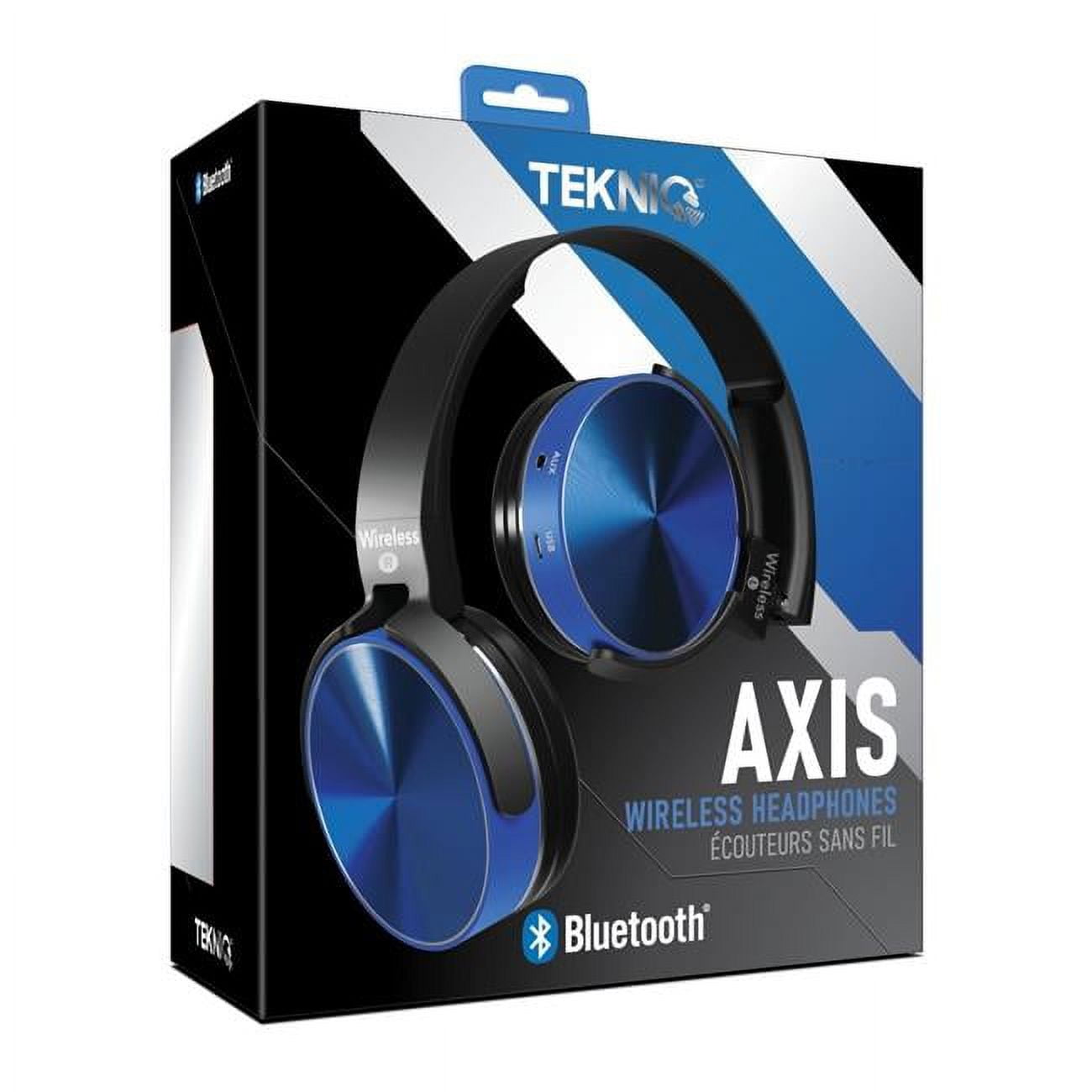Tekniq 2357123 Axis Bluetooth Wireless Headphones with Ear Mic, Colors ...