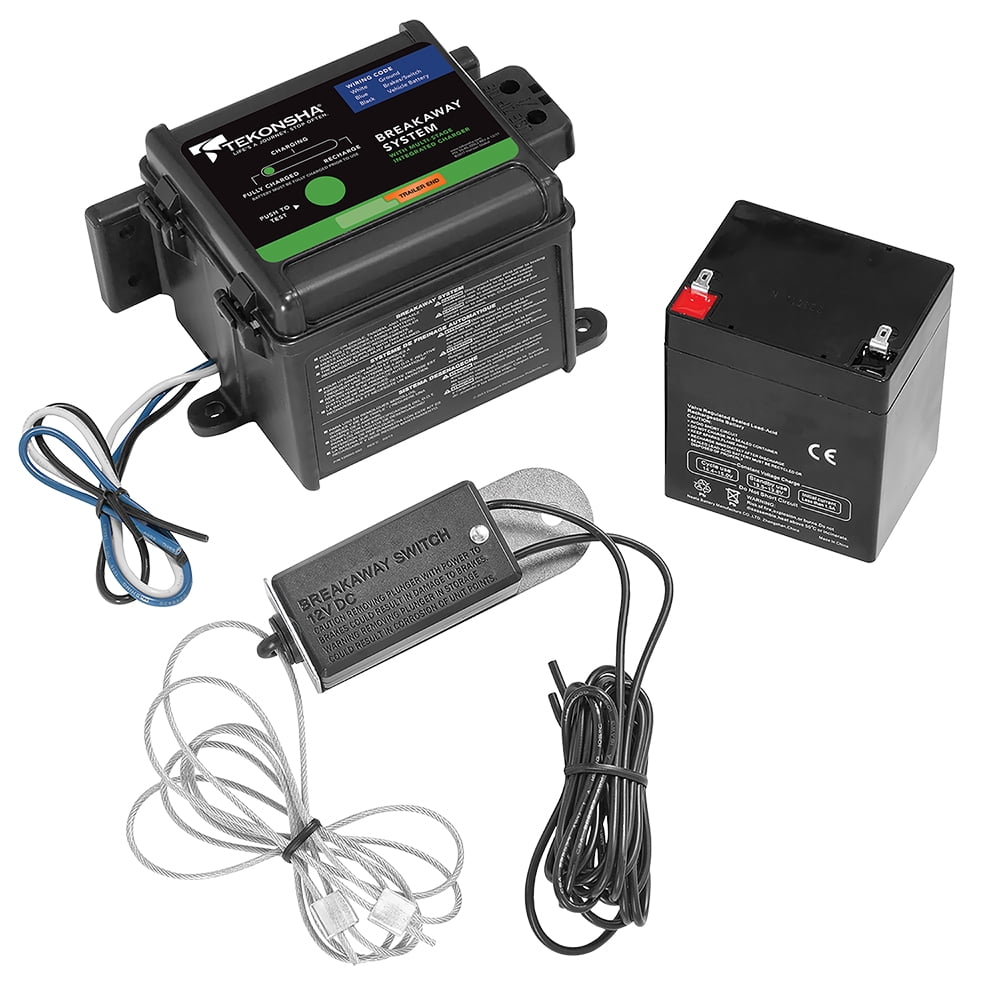 Tekonsha Trailer Hitch Breakaway System w/ Test Meter, Battery, Switch ...