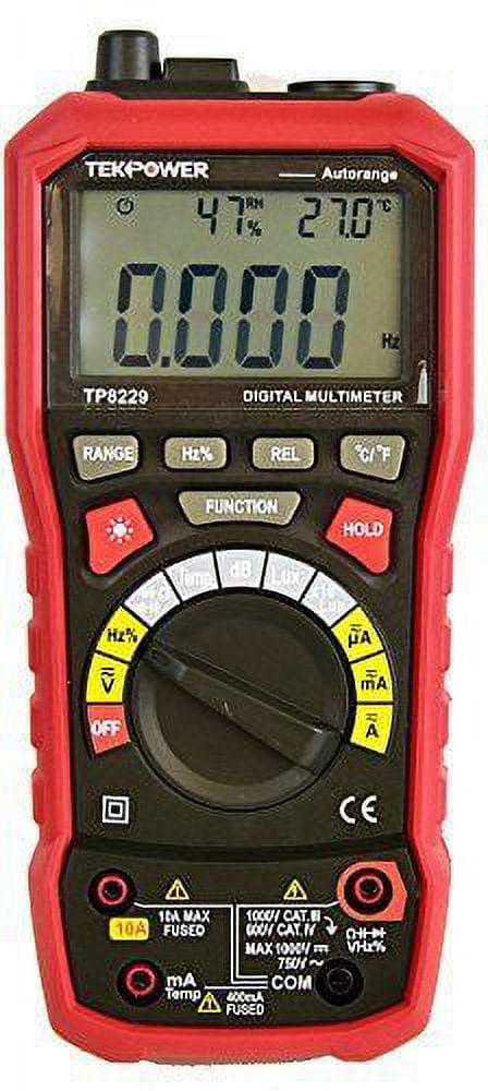 Tekpower TP8229 Auto-Range 5-in-1 Digital Multimeter Lux Sound Level ...