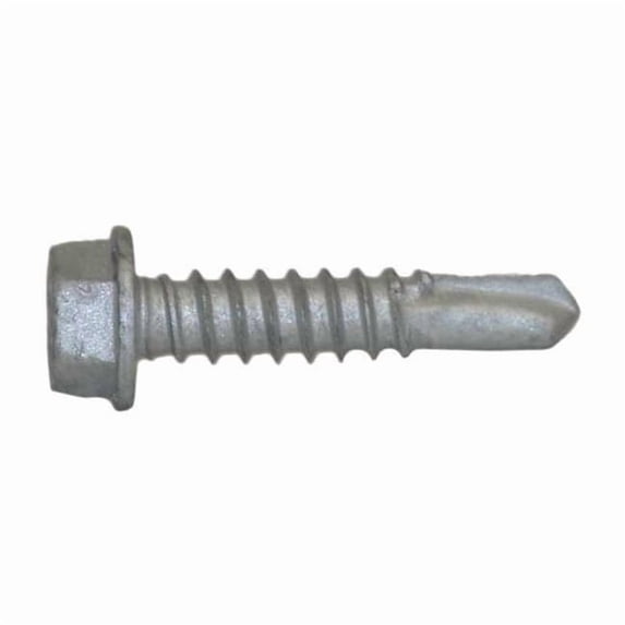 Self-Drilling Screw, #12 x 1 in, Climaseal Steel Flange Hex Head ...