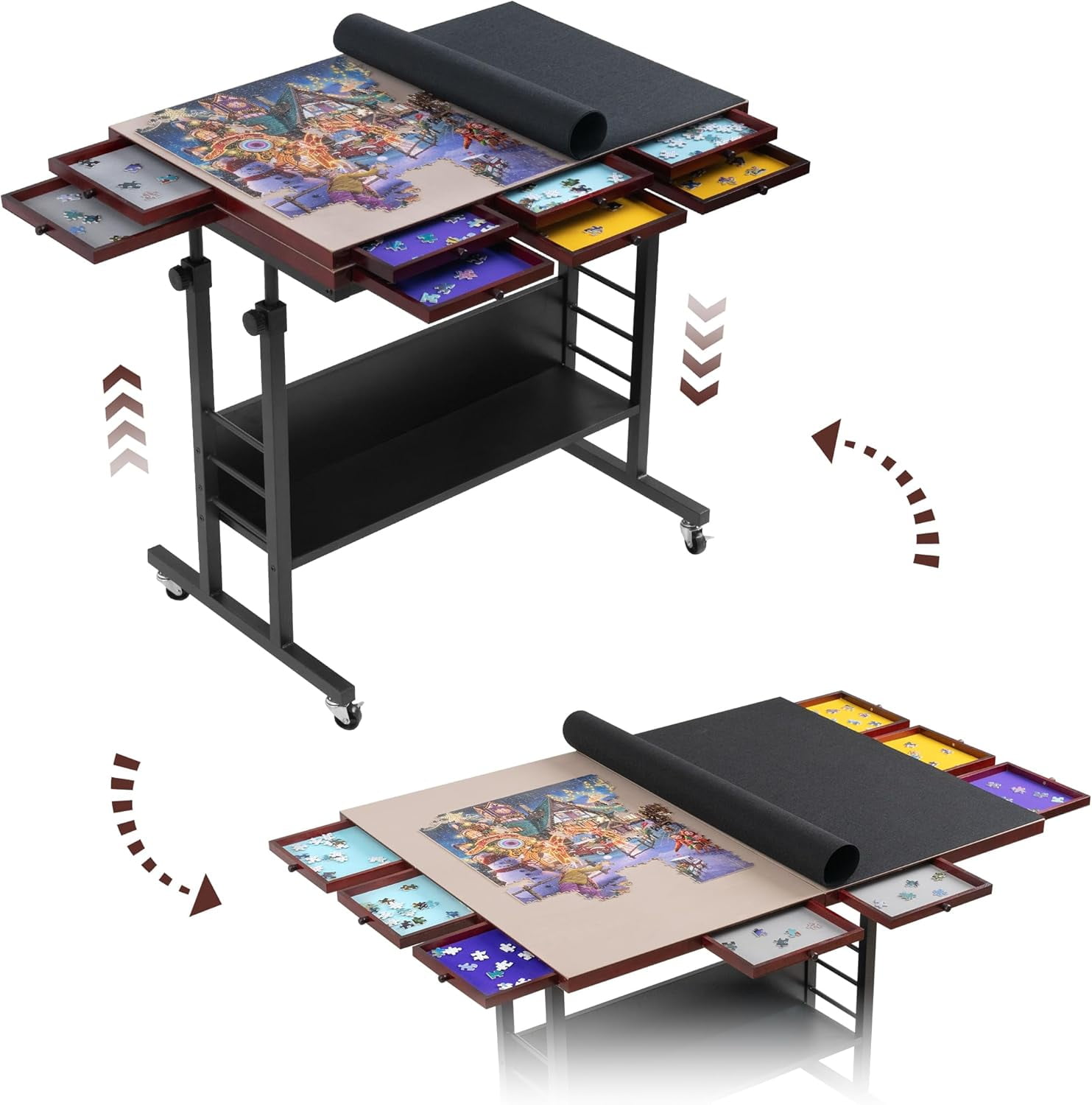 Tektalk 2000 Piece Foldable Puzzle Board with Height Adjustment, Jigsaw ...