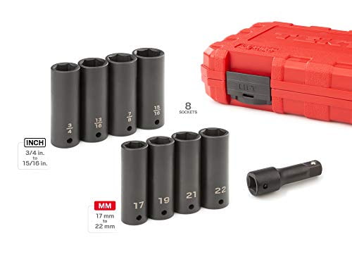 Tekton, 9-pc 1/2in. Drive Impact Lug Nut Socket Set, Model# SID92415 ...