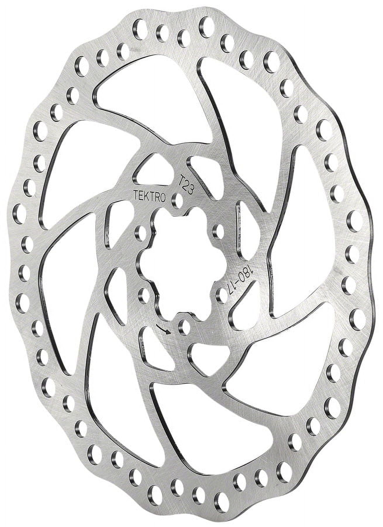 Tektro TR203-17 Disc Brake Rotor - 203mm, 6-Bolt, 2.3mm Thickness, Silver - Walmart.com