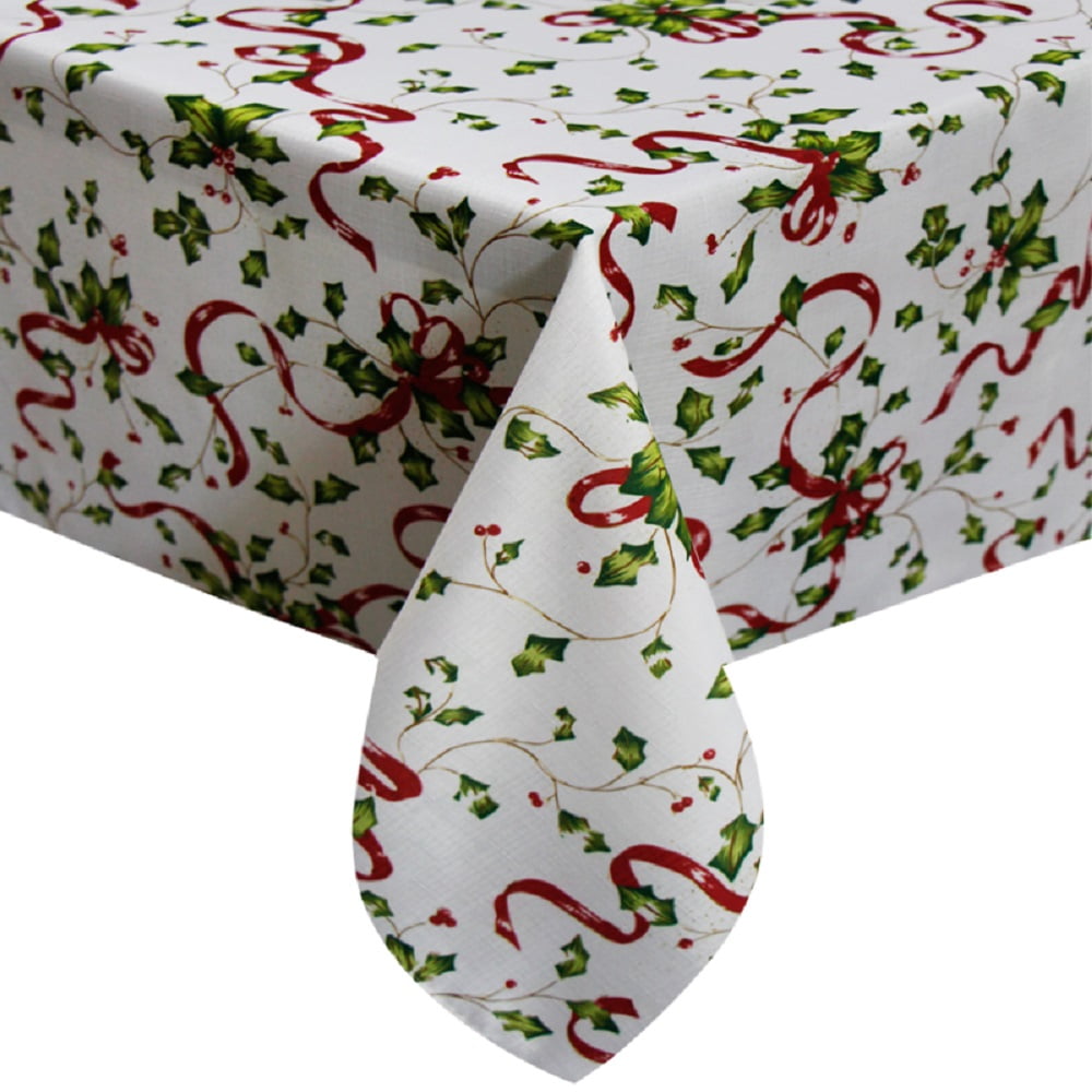 Tektrum 60 X 120 inch 60"X120" Rectangular Seasonal Christmas Ribbons ...